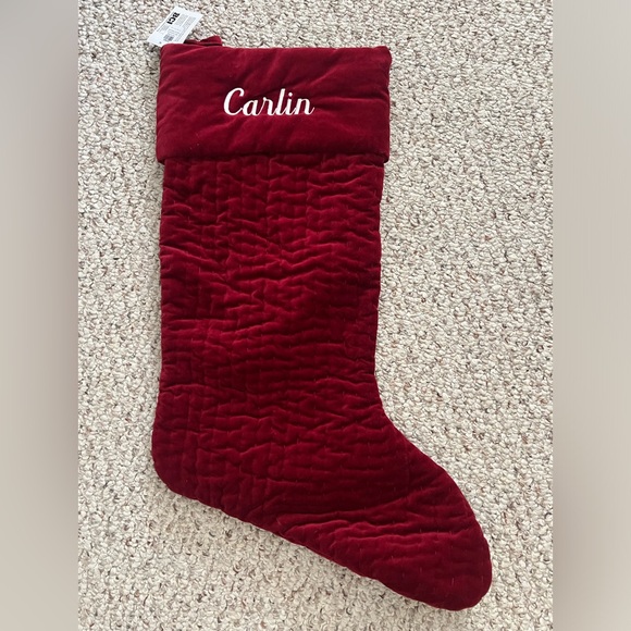 Pottery Barn | Holiday | Pottery Barn Large Velvet Channel Quilted ...